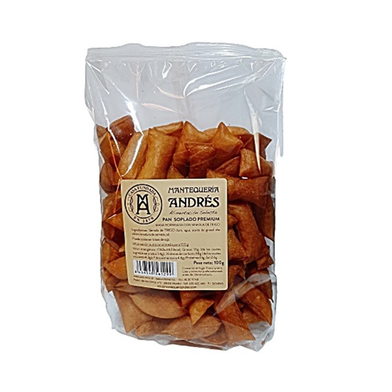 Pan soplado premium Mantequería Andrés.