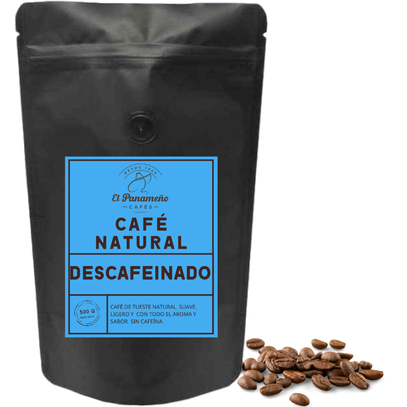 Café El panameño descafeinado natural 1000 gr. molido.